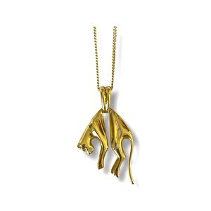 Jewelry | Panther Pendant Necklace In 18k Yellow Gold With Chain | Poshmark